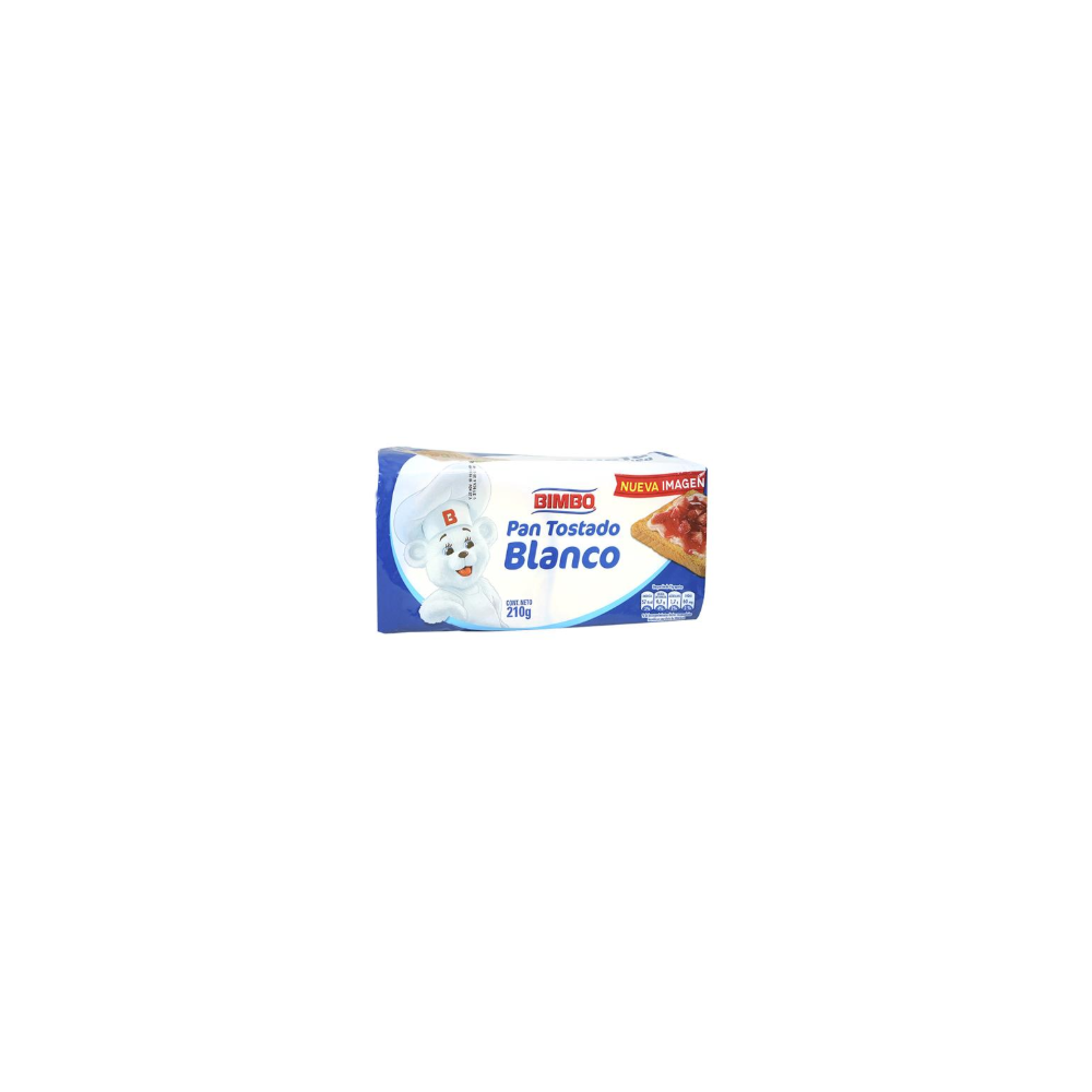 Bimbo Toasted Bread. 14 Pieces. 210 gr.